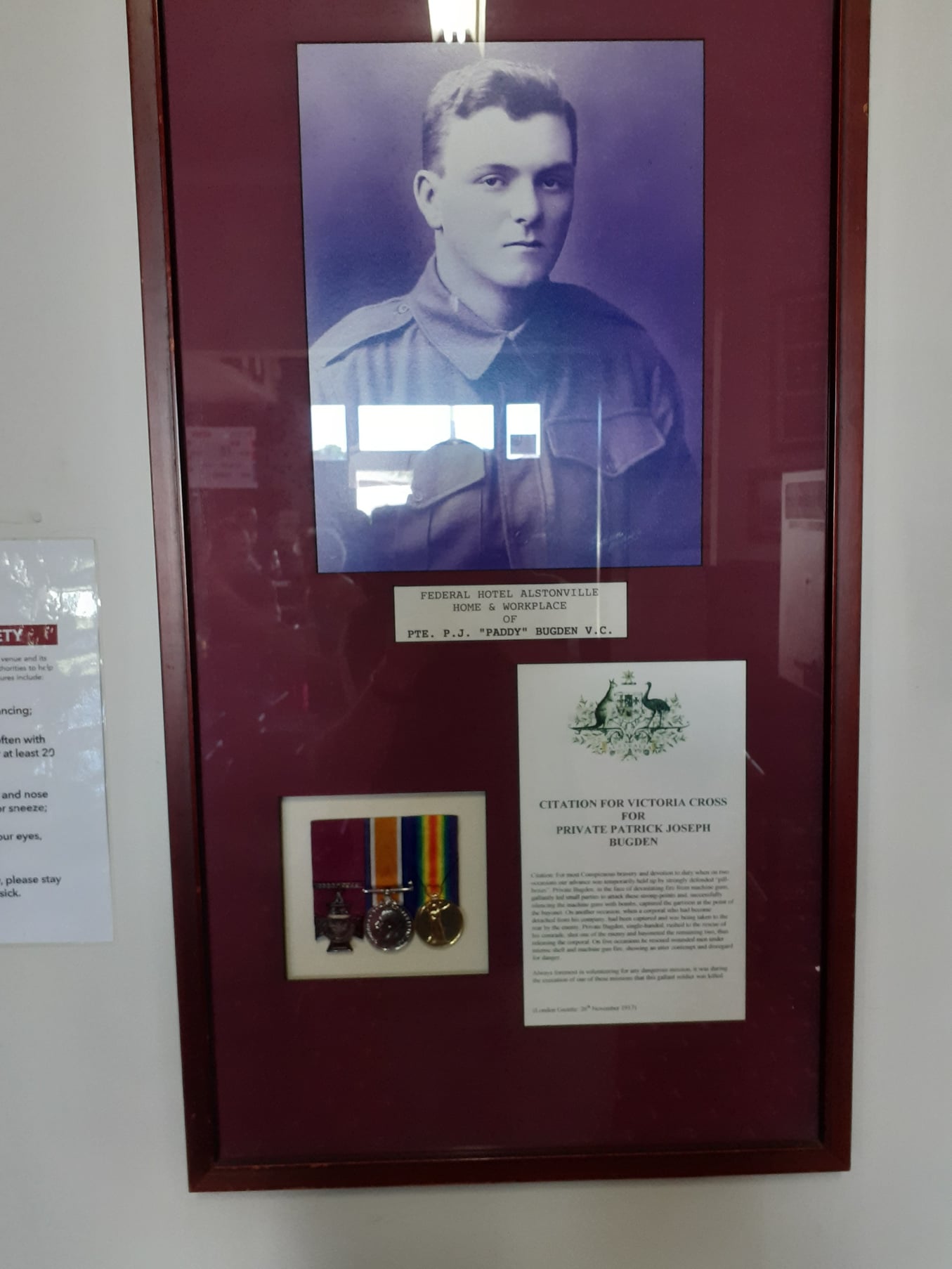 Visit to Alstonville – Home of Paddy Bugden VC - 31st Infantry ...