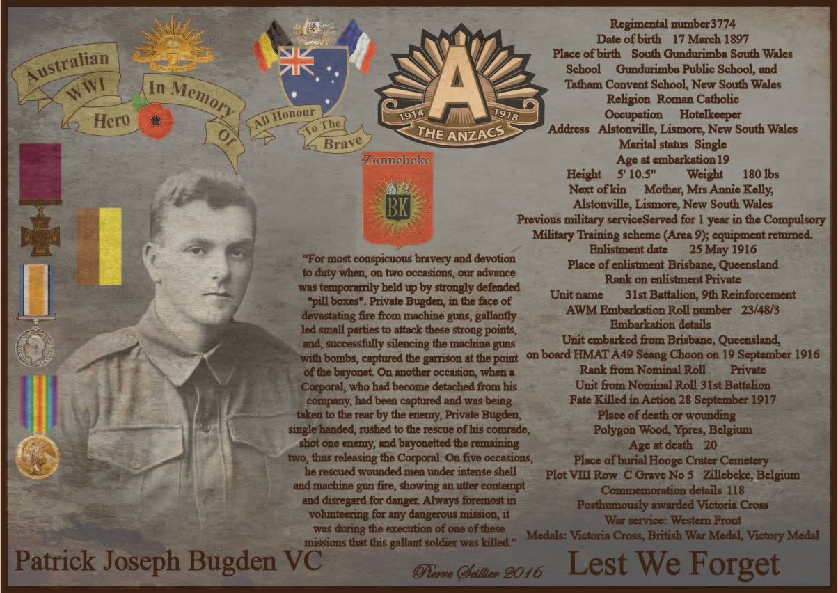 Visit to Alstonville – Home of Paddy Bugden VC - 31st Infantry ...